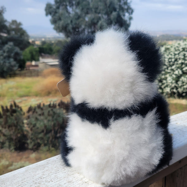 10" Seated Alpaca Panda Bear | Choice Alpaca Products