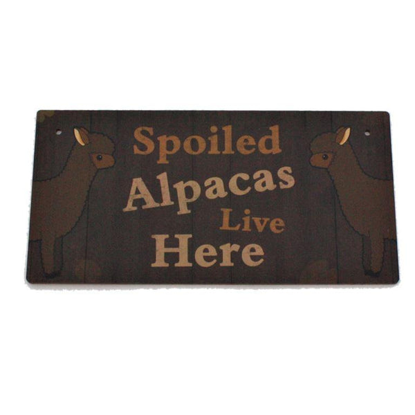 Alpaca Home Decor Wooden Plaque | Choice Alpaca Products